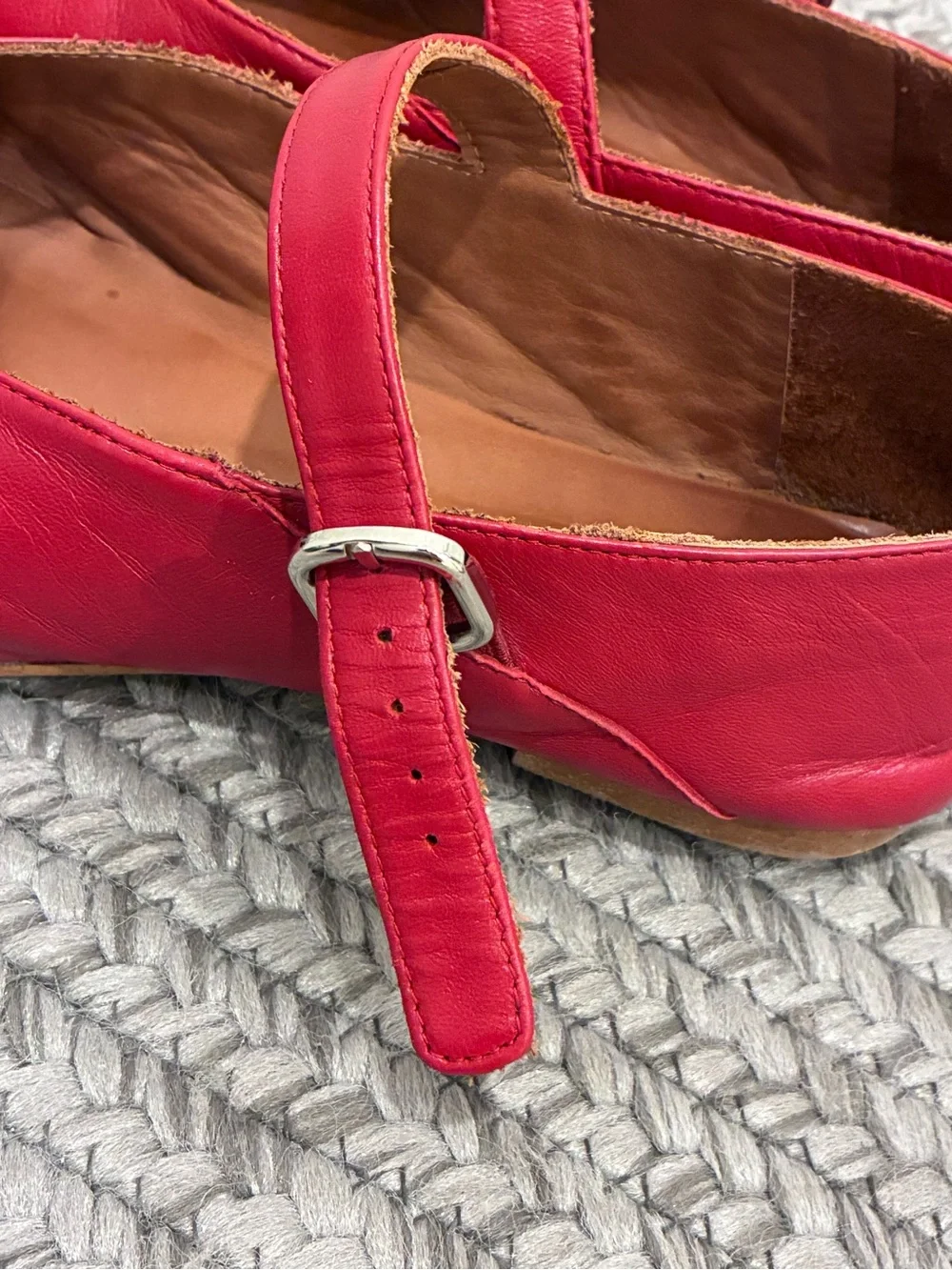 Maguire | Shoes | Maguire Red Mary Jane Leather Flats | Poshmark